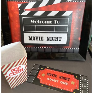 Instant Download - PDF Template Red, Black & Gold Themed Movie Night ...