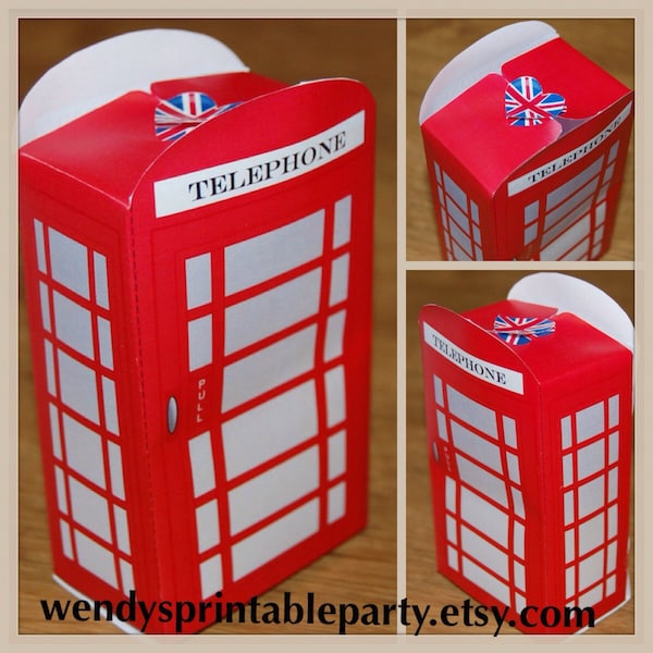 Red Telephone Box - Etsy