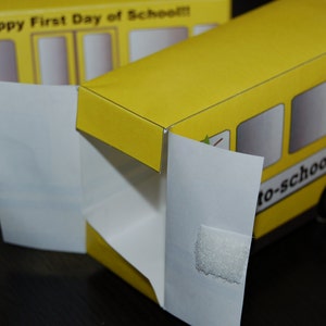 PDF Template Personalized School Bus Treat Box (printable by You / DIY ...