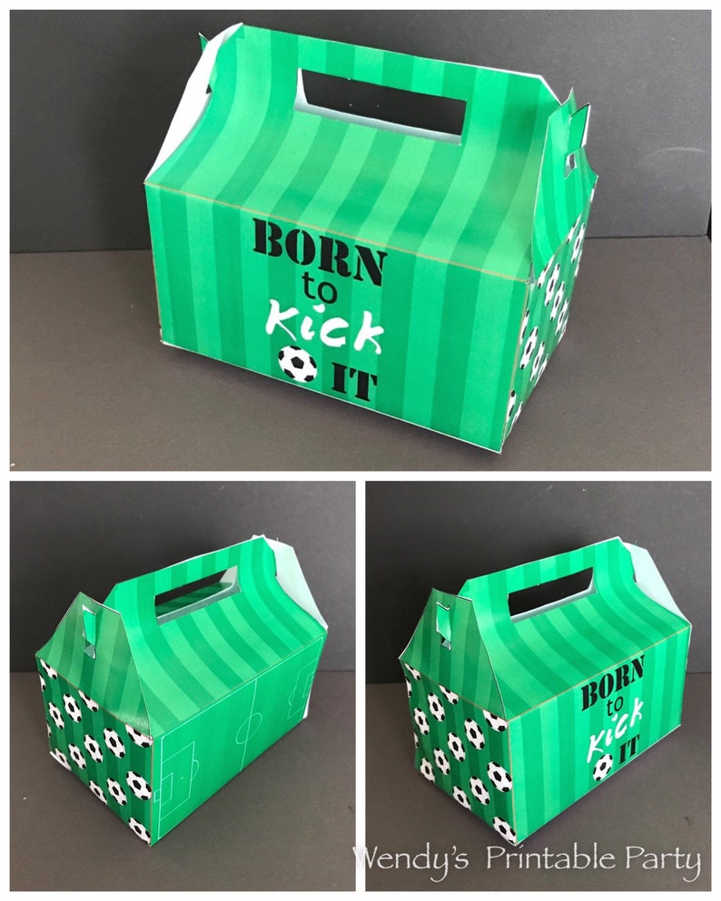Instant Download PDF Template Soccer / Football Themed Favor - Etsy