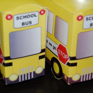 PDF Template Personalized School Bus Treat Box (printable by You / DIY ...