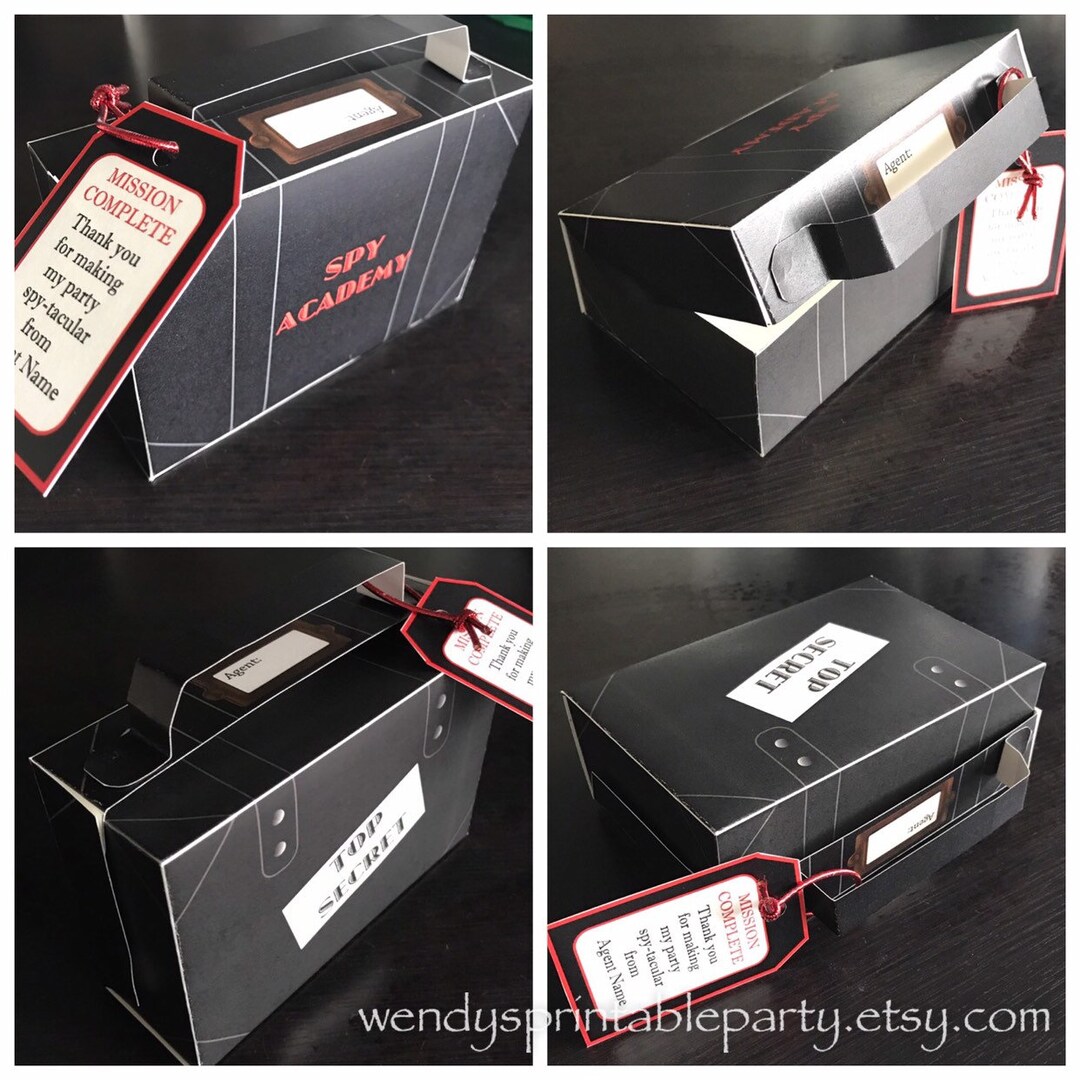 PDF Template Spy Mission / Secret Agent Themed Suitcase With - Etsy