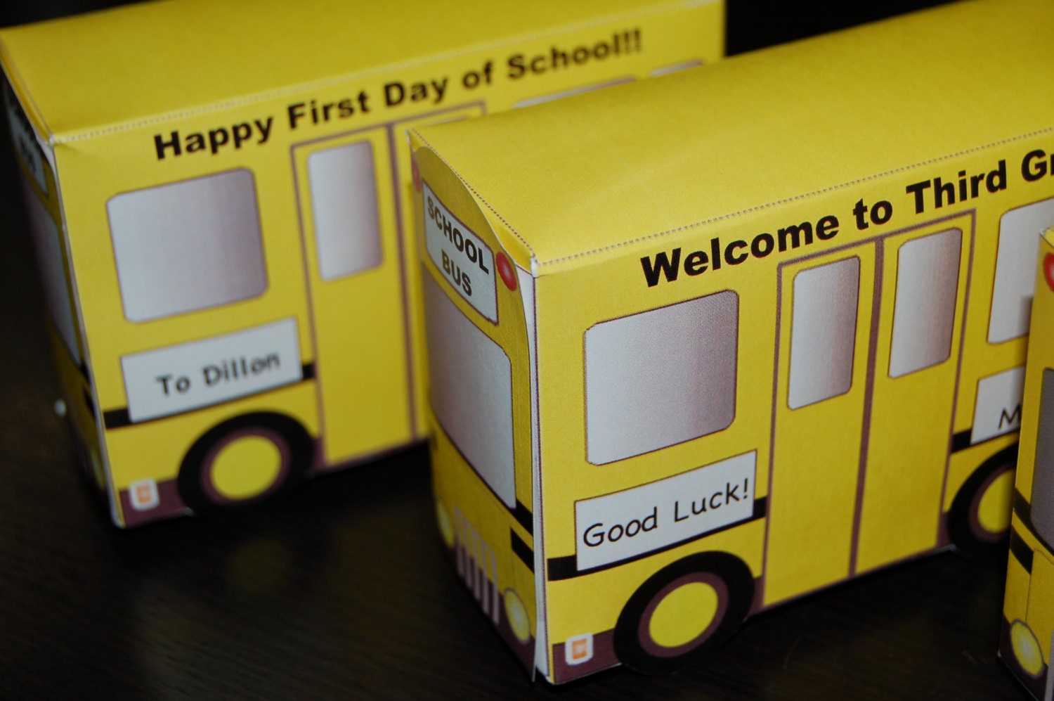 PDF Template Personalized School Bus Treat Box printable by - Etsy UK