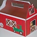 Instant Download PDF Template Barn Themed Favor Box / Farm Animal Treat ...