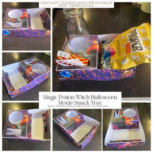 Instant Download PDF Template Magic Potion Witch Halloween Movie Snack ...