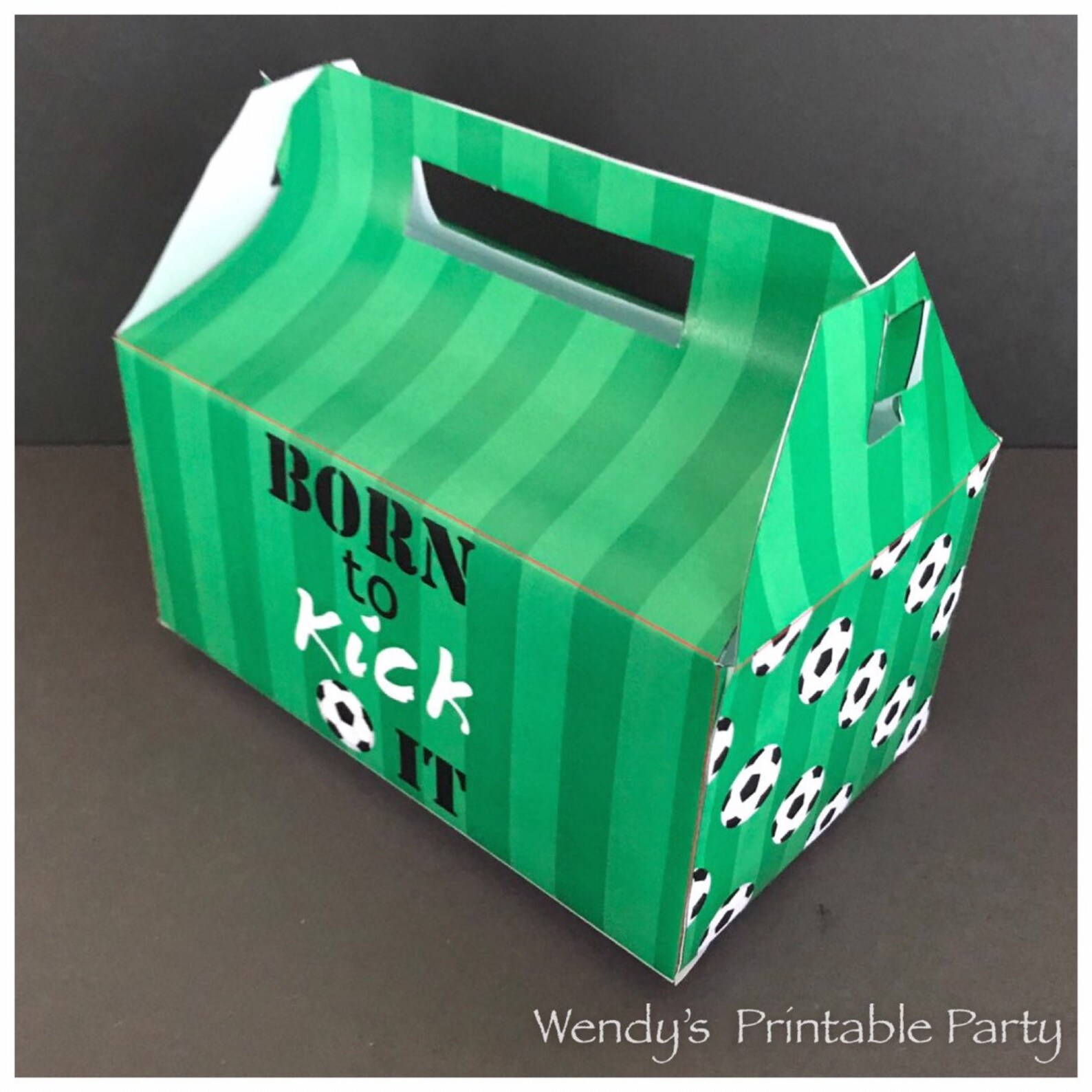 Instant Download - PDF Template Soccer / Football Themed Favor Box ...