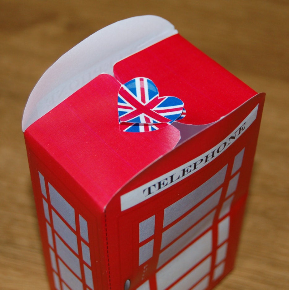 Instant download PDF template Traditional Red telephone / | Etsy