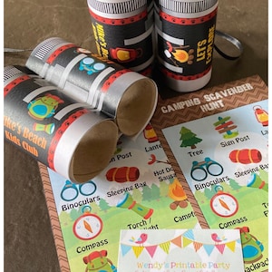 PDF Templates Personalized Camping Scavenger Hunt With Matching ...
