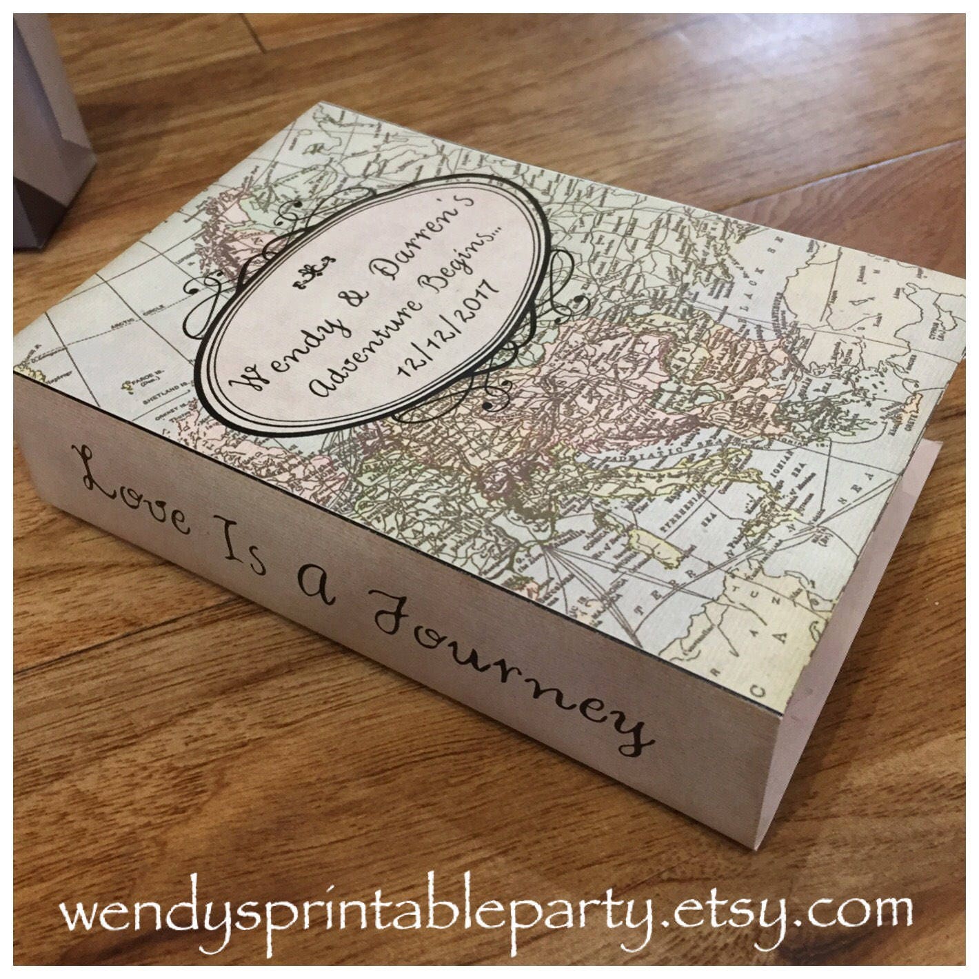 PDF Template Personalised Vintage Maps / Travel Themed Book | Etsy