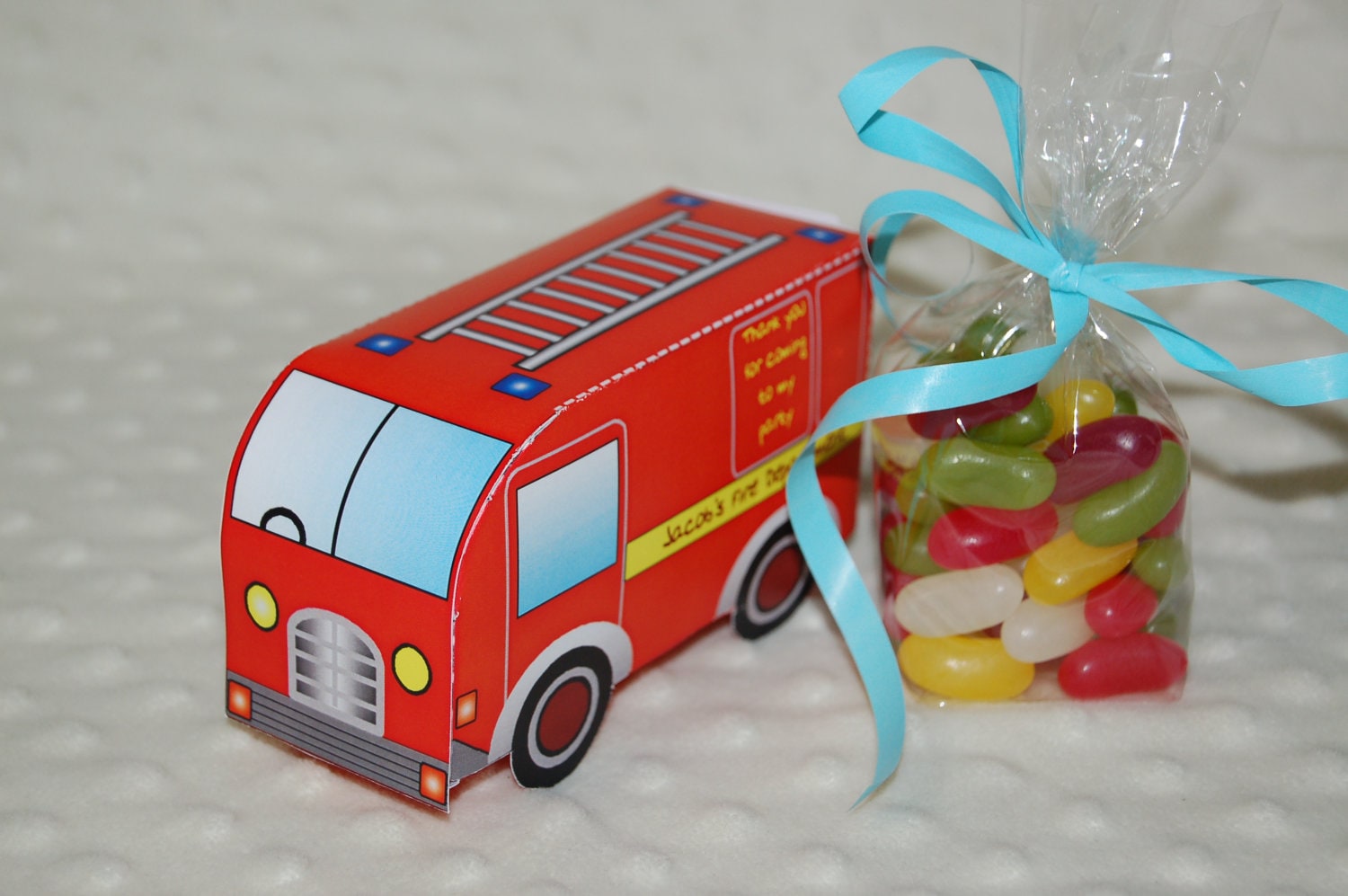 PDF Template Personalised Fire Engine / Fire Truck Favor Box (DIY ...
