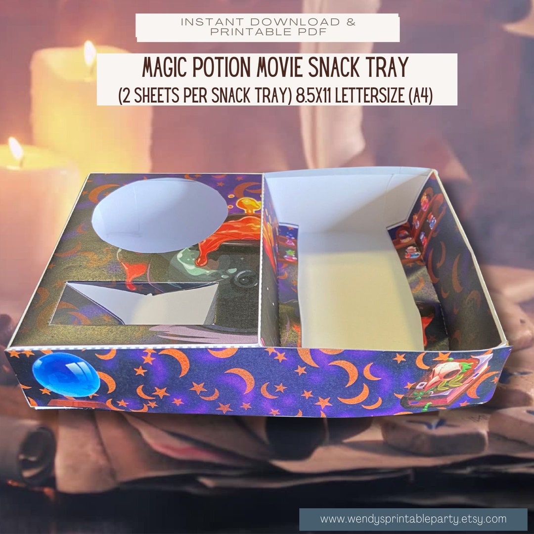 Instant Download PDF Template Magic Potion Witch Halloween Movie Snack ...