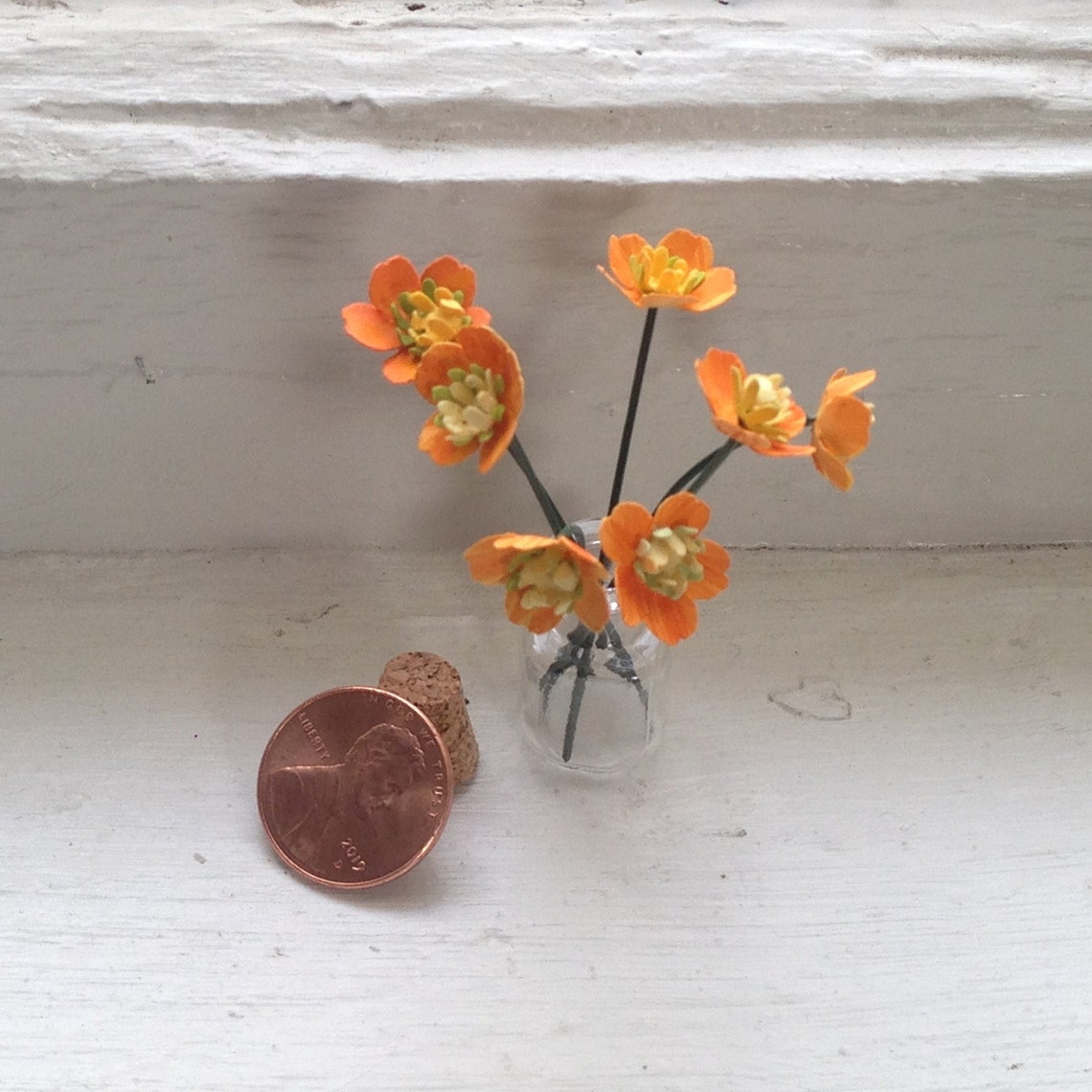DIY Kit Miniature Poppy Paper Flower 1:12 Scale Free Video - Etsy