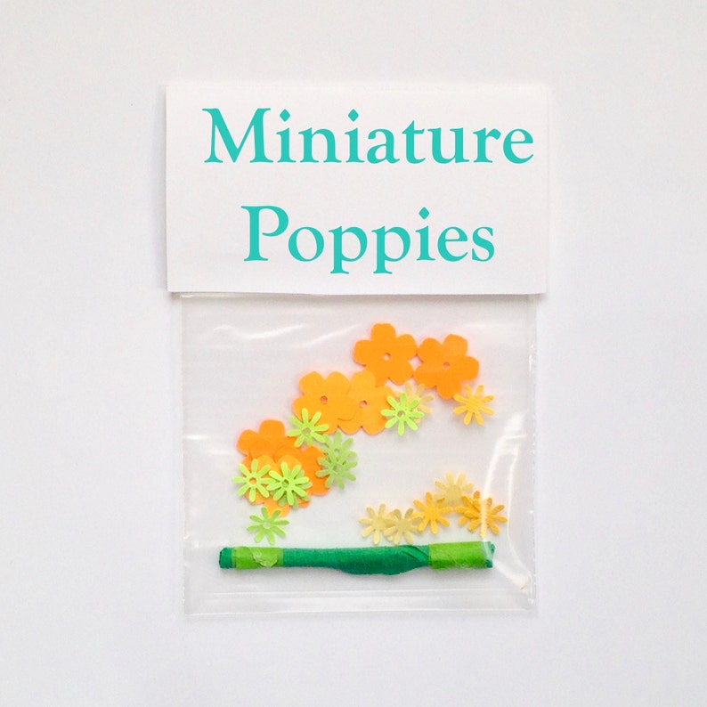 DIY Kit Miniature Poppy Paper Flower 1:12 Scale Free Video | Etsy