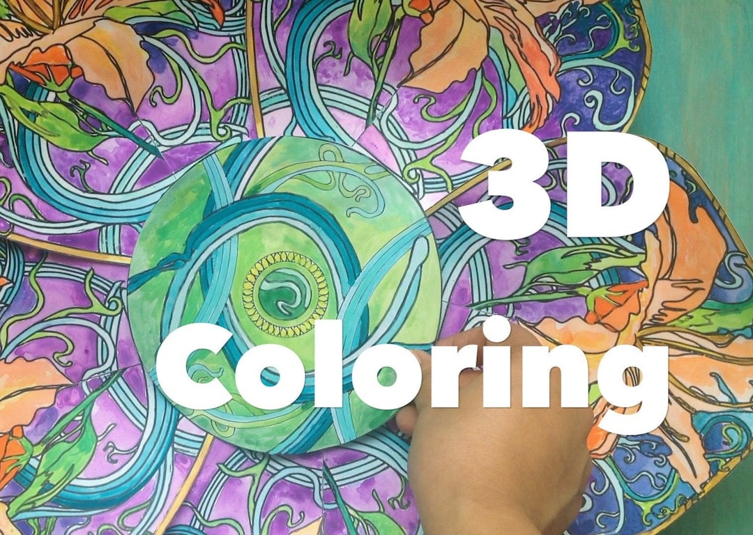 3D Giant Paper Flower Coloring Craft Digital Download Video Tutorial - Etsy