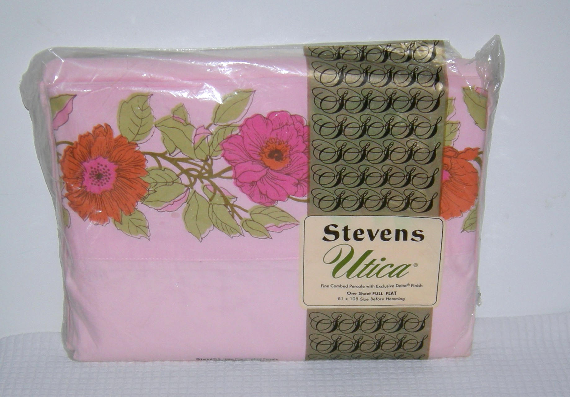 Stevens Utica Sheets/ Vintage 1960s/ CASTLE GARDEN/ Shabby Chic/ Pink ...