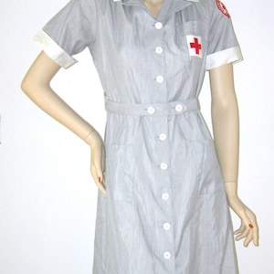 WWII Vintage 1940s 1950s AMERICAN RED Cross Uniform Volunteer Nurse ...