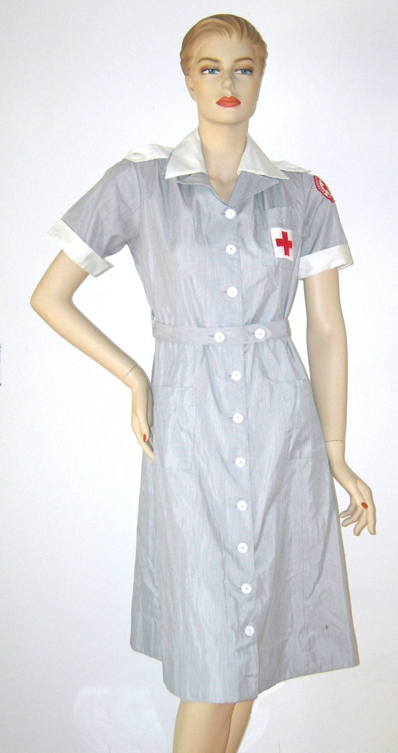 WWII Vintage 1940s 1950s AMERICAN RED Cross Uniform V… - Gem