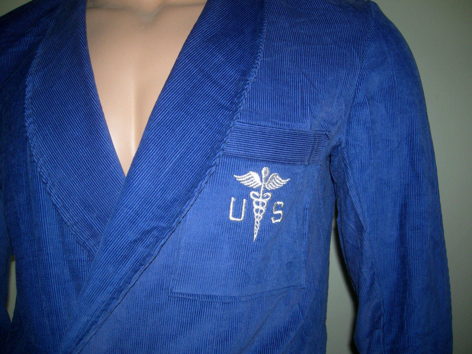 Vintage 1940s WWII Medic Robe Blue 40s Military WWII U.S. Navy Medical ...
