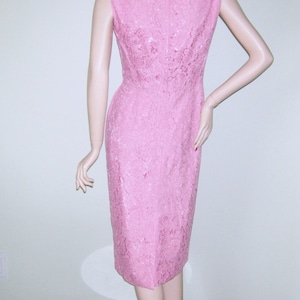 Vintage 1950s 1960s Pink Lace Hollywood Starlet Mod Hourglass Bombshell ...