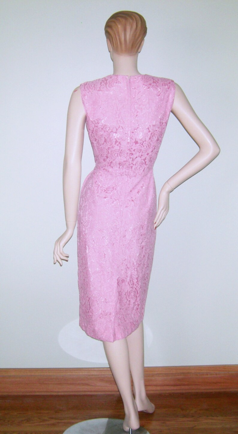 Vintage 1950s 1960s Pink Lace Hollywood Starlet Mod Hourglass Bombshell ...