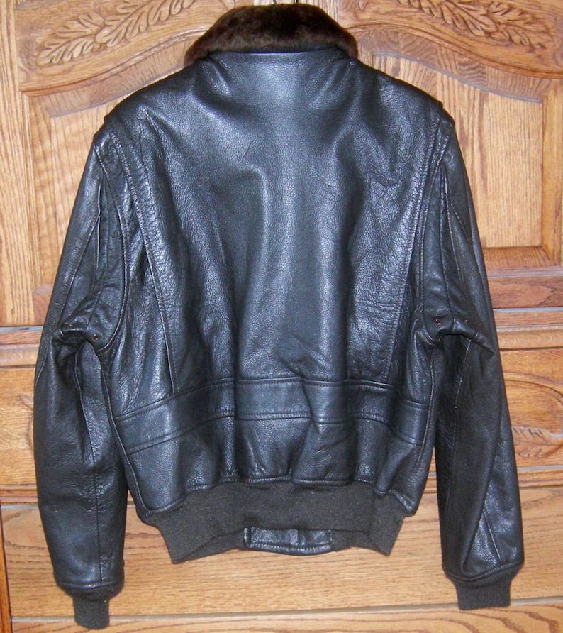 Vintage G-1 U.S.N. Navy WWII Naval Flight Jacket Goatskin Leather Navy ...