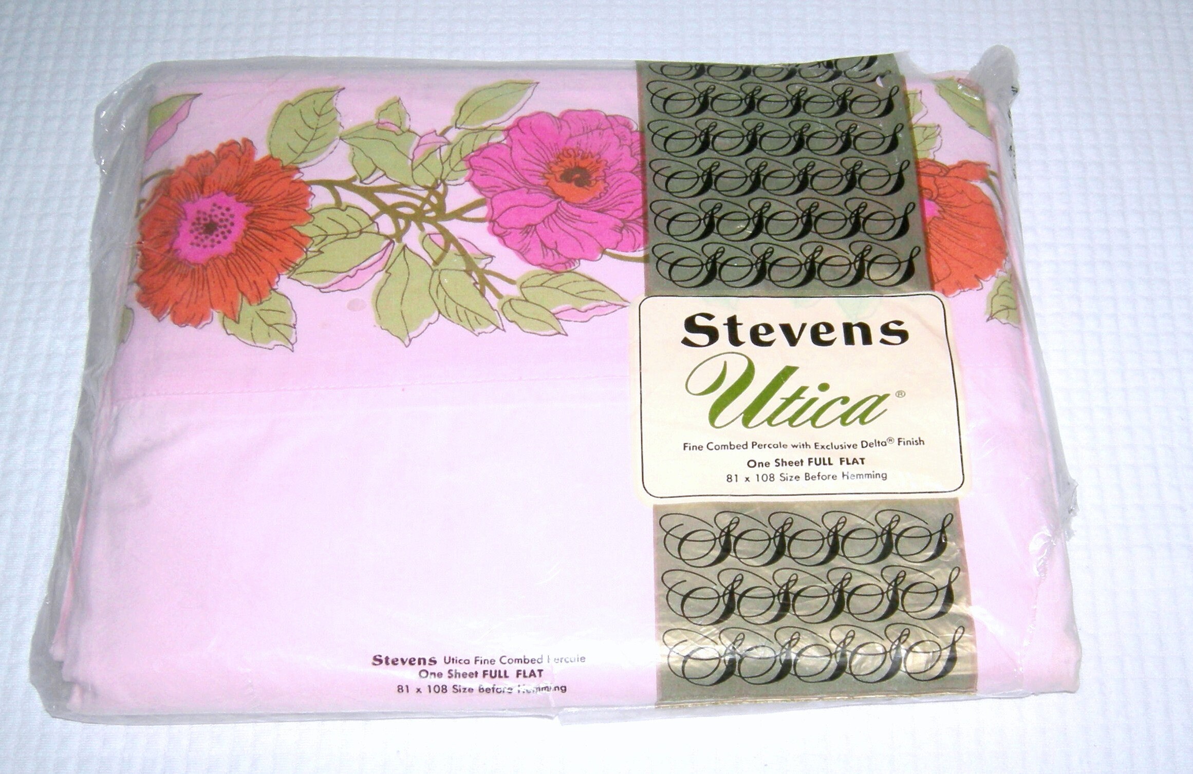 Stevens Utica Sheets/ Vintage 1960s/ CASTLE GARDEN/ Shabby Chic/ Pink ...