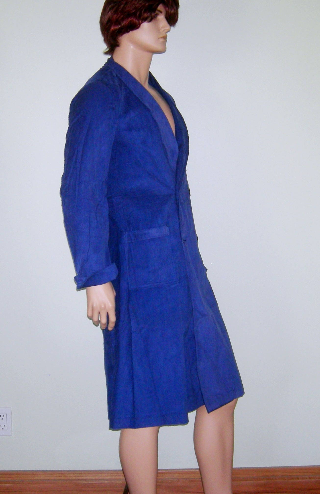 Vintage 1940s WWII Medic Robe Blue 40s Military WWII U.S. Navy Medical ...