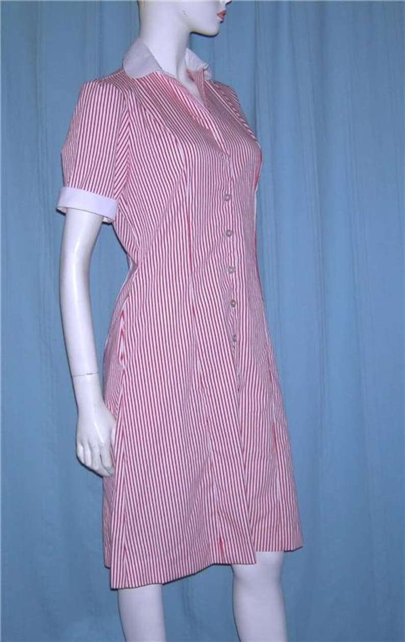 Vintage Candy Striper Bombshell Pinup VLV Striped Uniform Nurse Maid ...