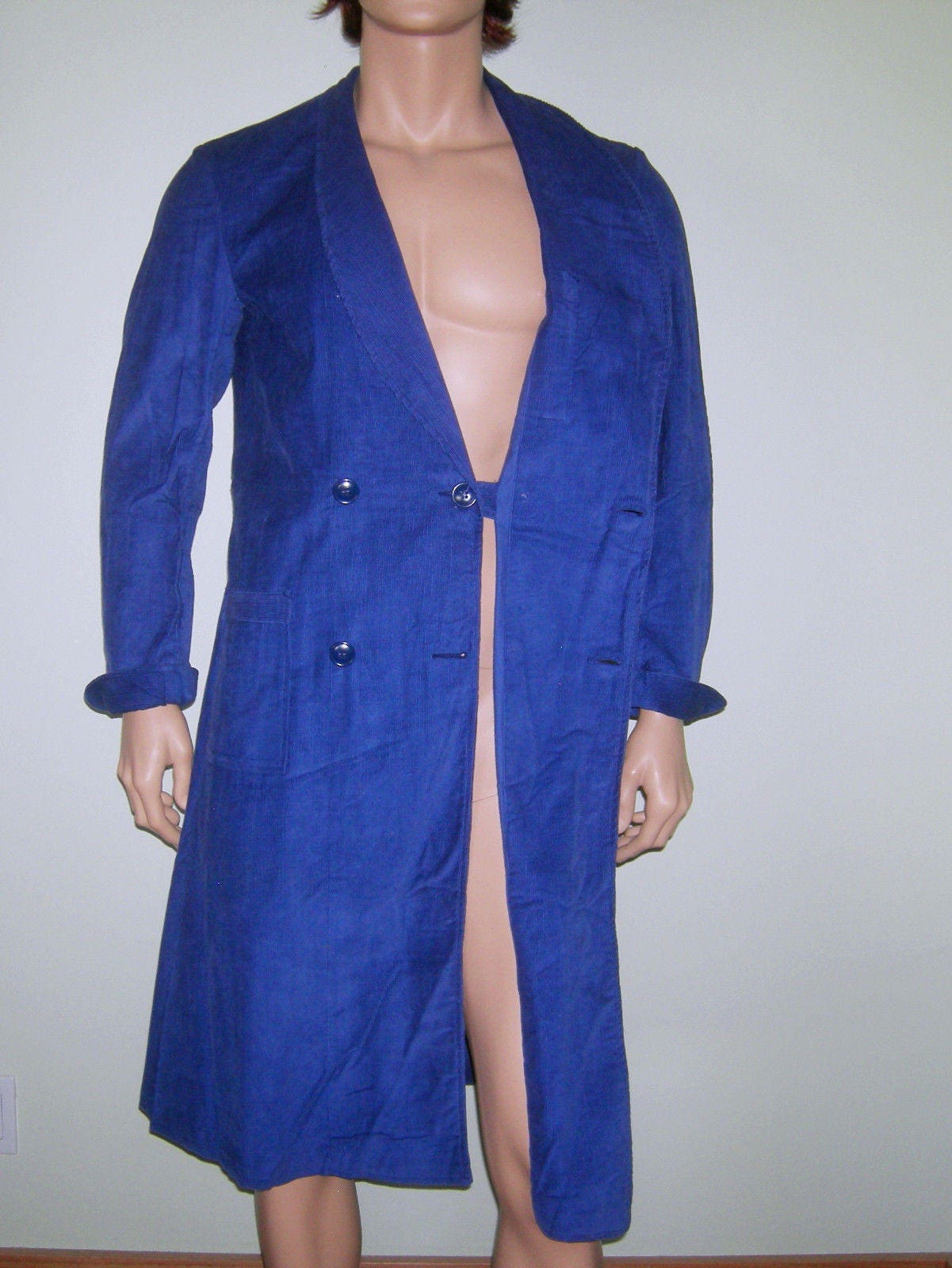 Vintage 1940s WWII Medic Robe Blue 40s Military WWII U.S. Navy Medical ...
