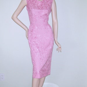 Vintage 1950s 1960s Pink Lace Hollywood Starlet Mod Hourglass Bombshell ...