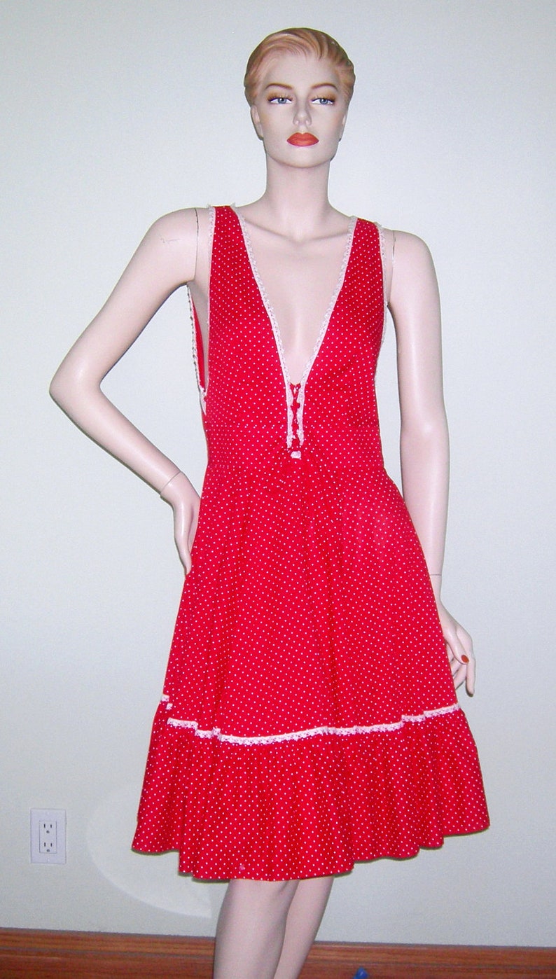 Vintage Rockabilly Bombshell Pinup Dress/ VLV/ Red Polka Dot/ | Etsy