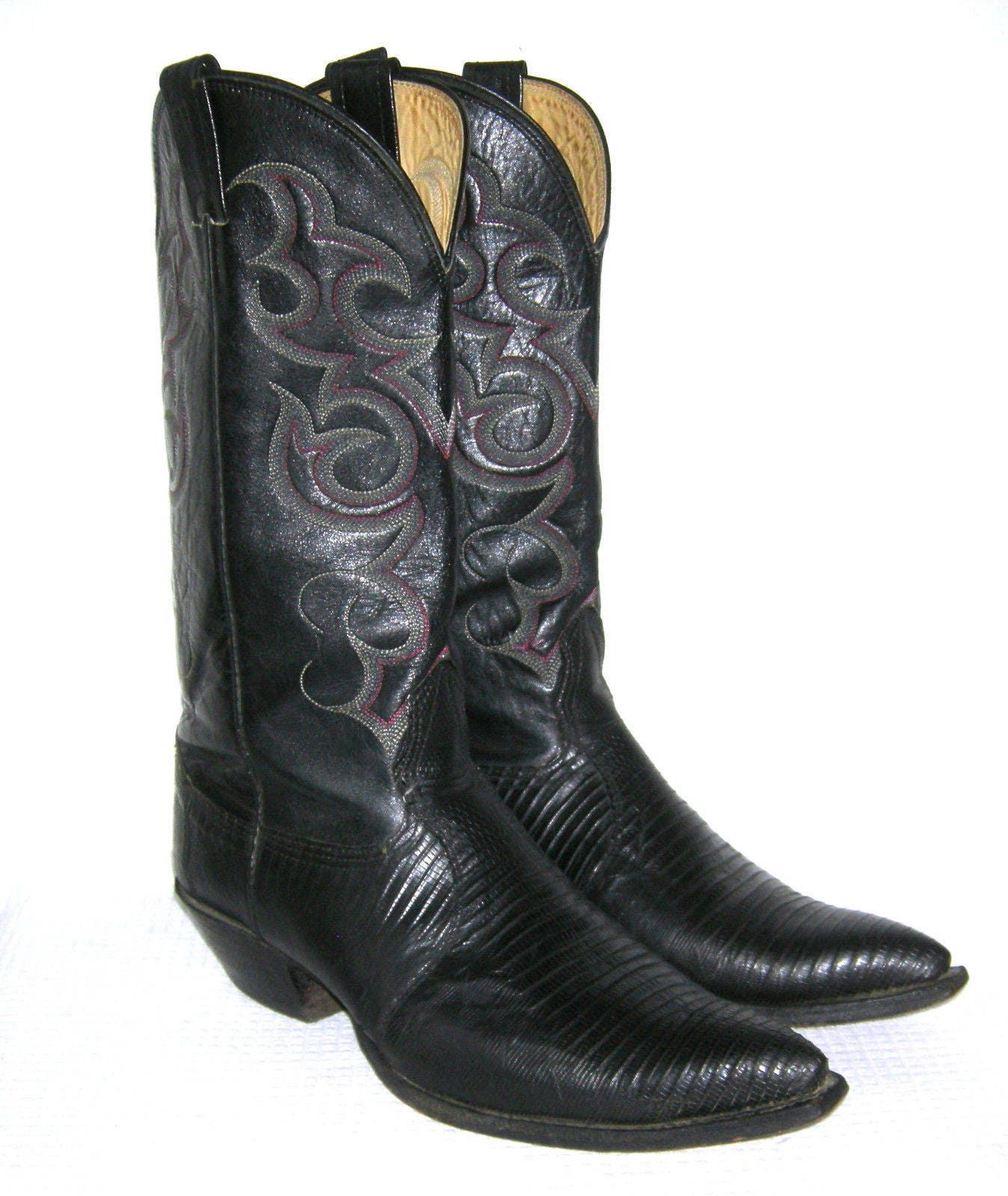 Vintage NOCONA Boots/ Exotic/ Lizard Skin/ Nocona Leather Boots/ Top ...