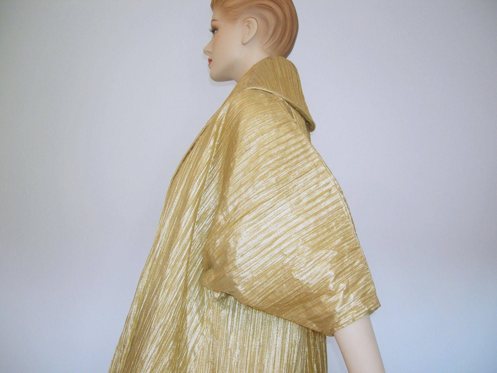 Vintage 50s Ceil Chapman Coat Haute Couture Gold Lurex Tree Bark ...