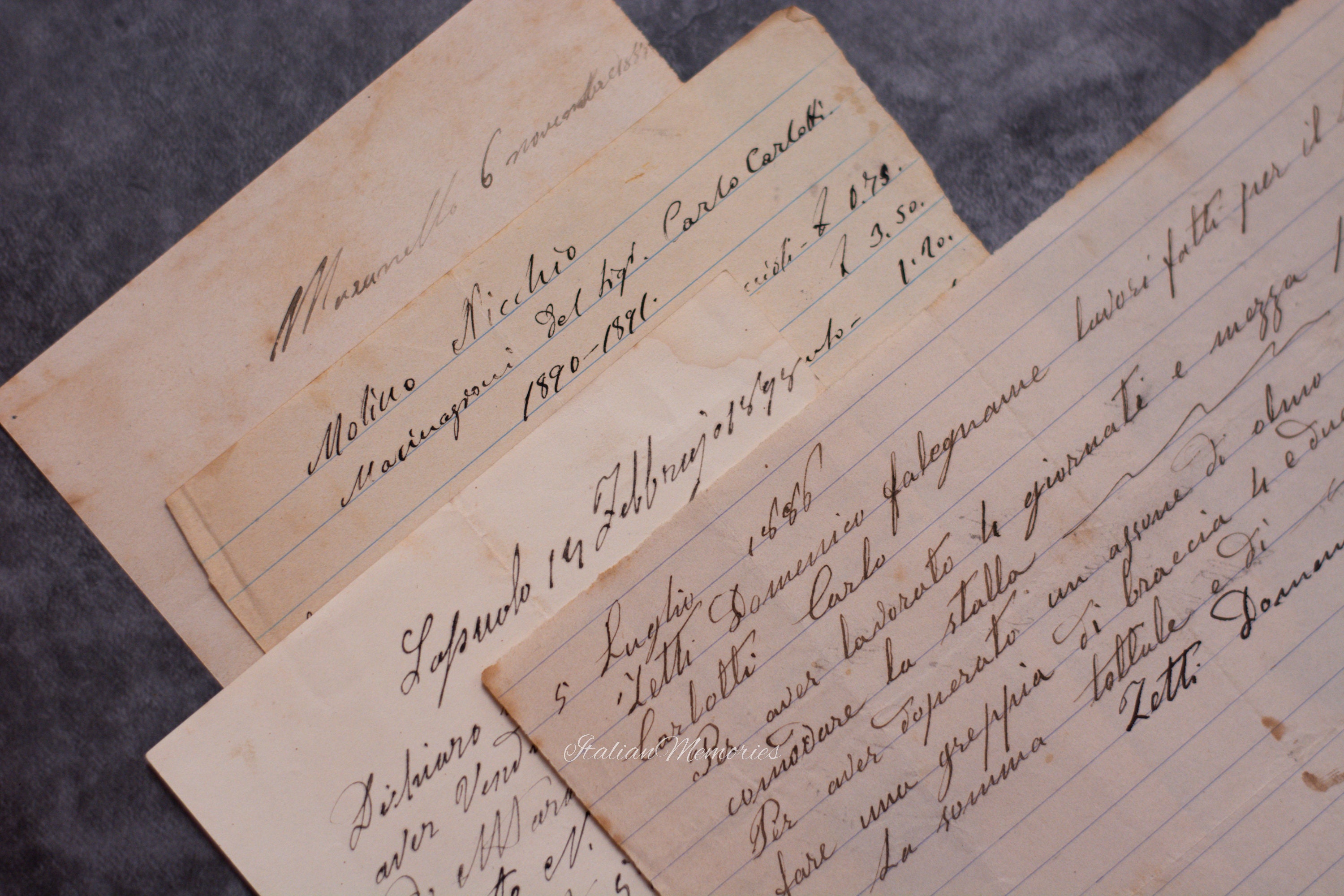 4 Antique Italian Documents 1800s 044 - Etsy