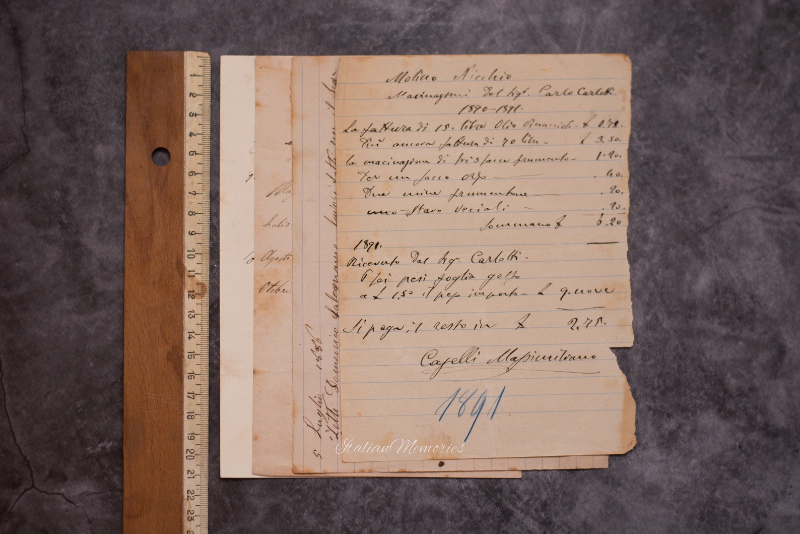 4 Antique Italian Documents 1800s 044 - Etsy