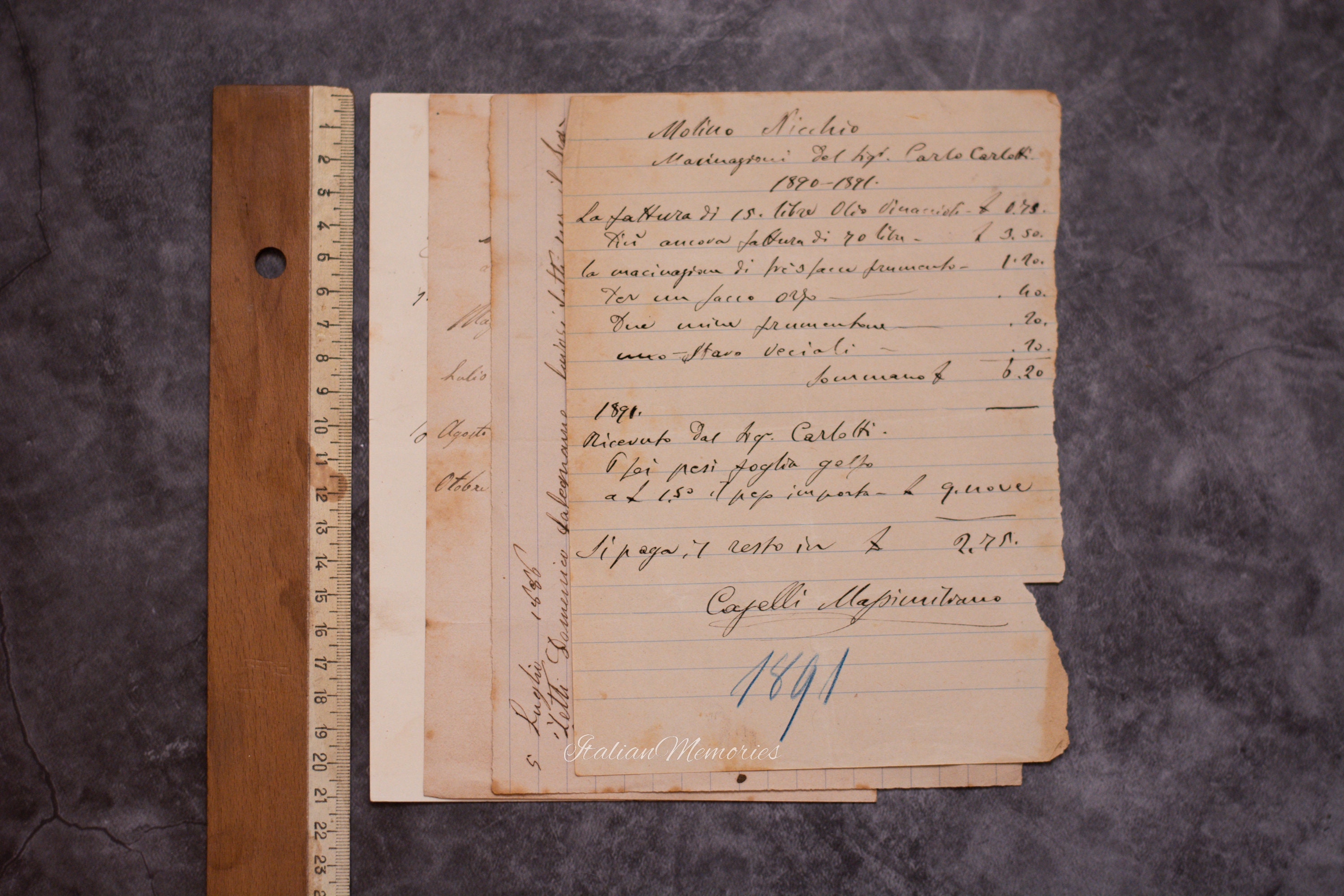 4 Antique Italian Documents 1800s 044 - Etsy