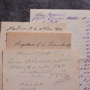 4 Antique Italian Documents 1800s (048) - Etsy