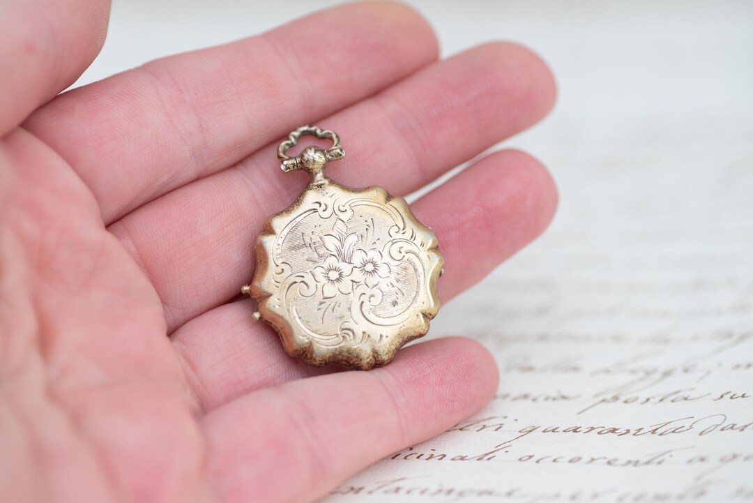 Antique French Silver Pendant Photo Holder - Etsy