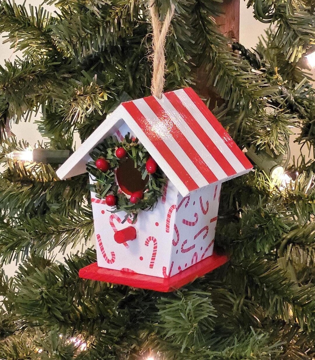 The Candy Cane House - Etsy