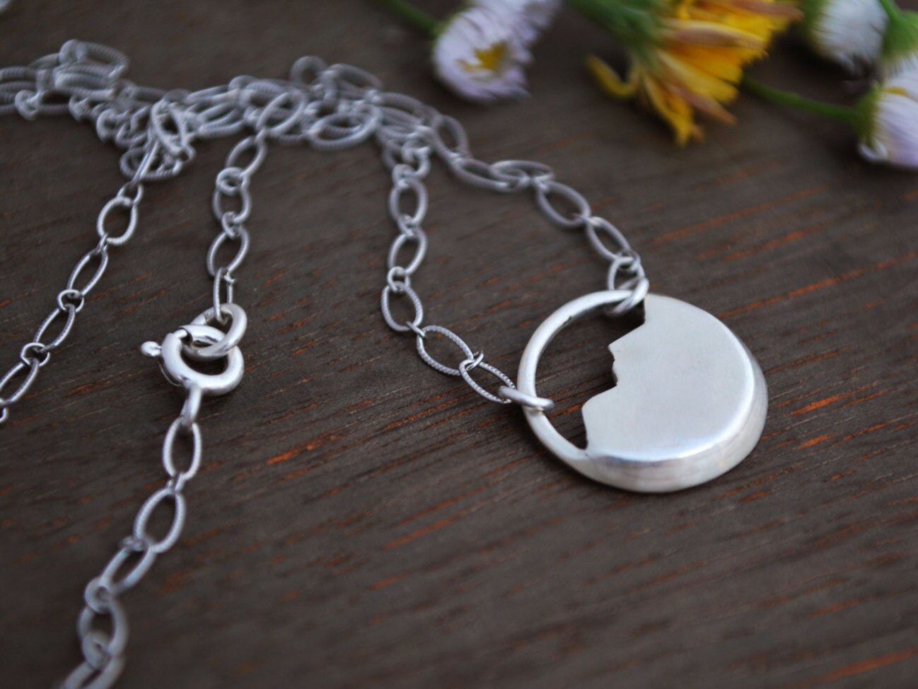 Alpine Dreamer Mountains & Pine Trees Circle Pendant - Etsy UK