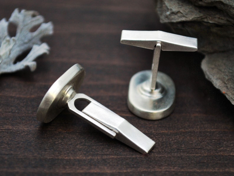 Mountain & Moon Cufflinks - Sterling Silver - Crescent Moon, Pine ...