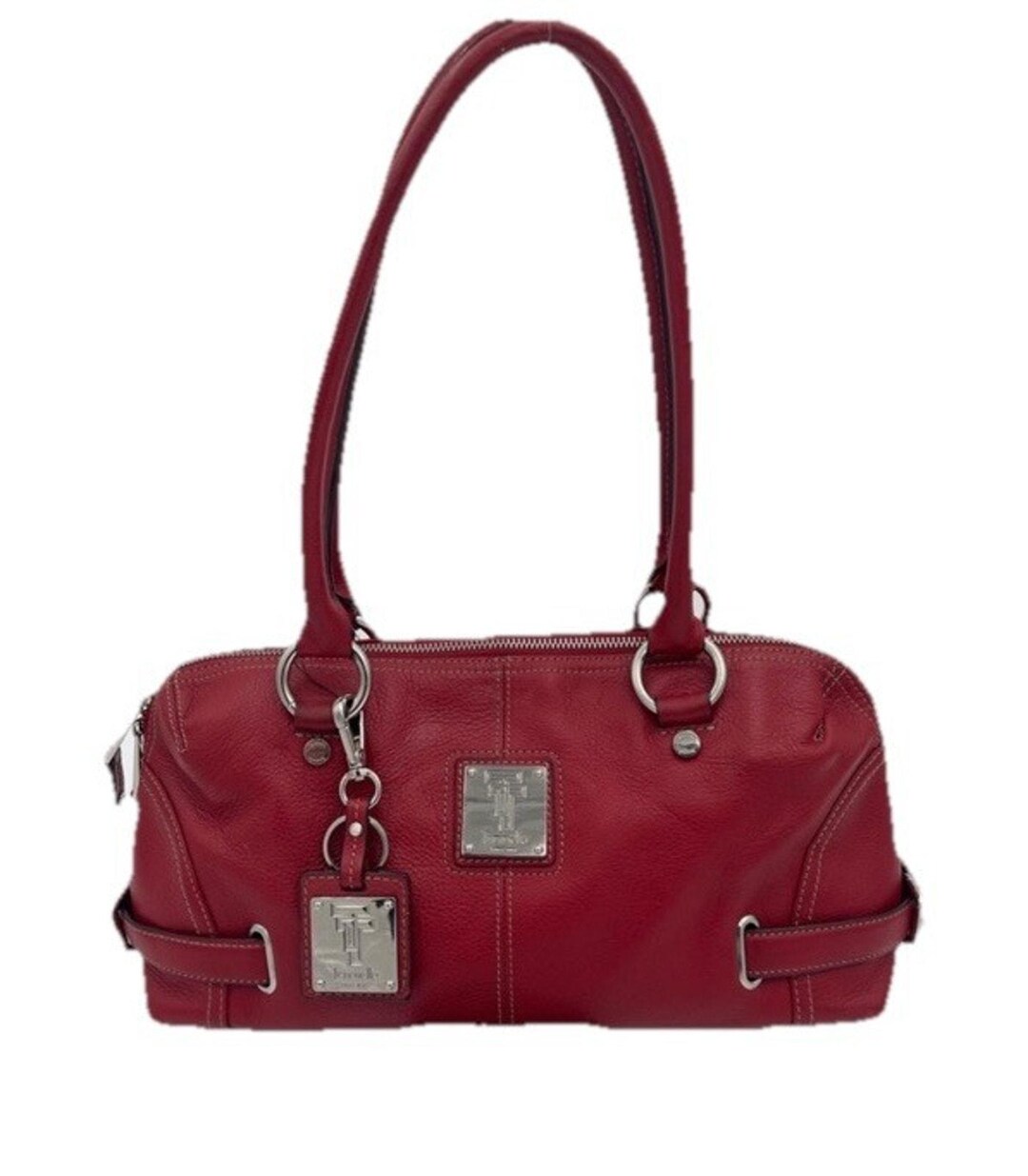 Tignanello Genuine Leather Shoulder Purse Bag Designer Accent Chilli ...