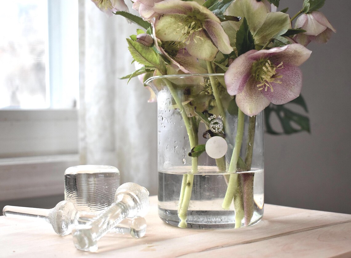 Retro Pyrex Science Beaker- Unique Flower Vase - Etsy