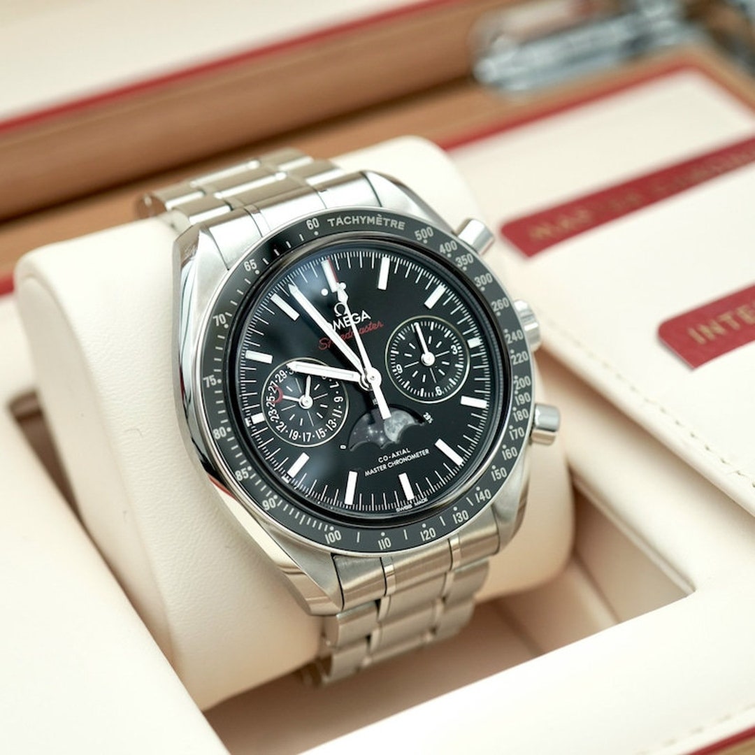 Omega Speedmaster Moon Phase Chronograph Automatic Mens Watch 304.30.44 ...