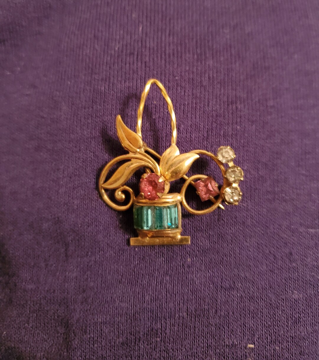 Harry Iskin 12kgoldfilledflower Basketbrooch - Etsy