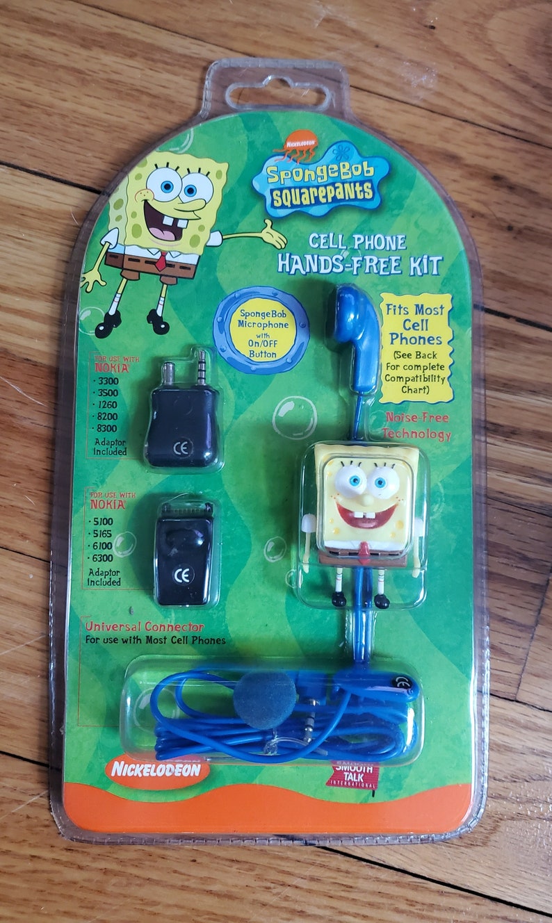 Spongebobcellphone Earbud Handsfreecellphone - Etsy