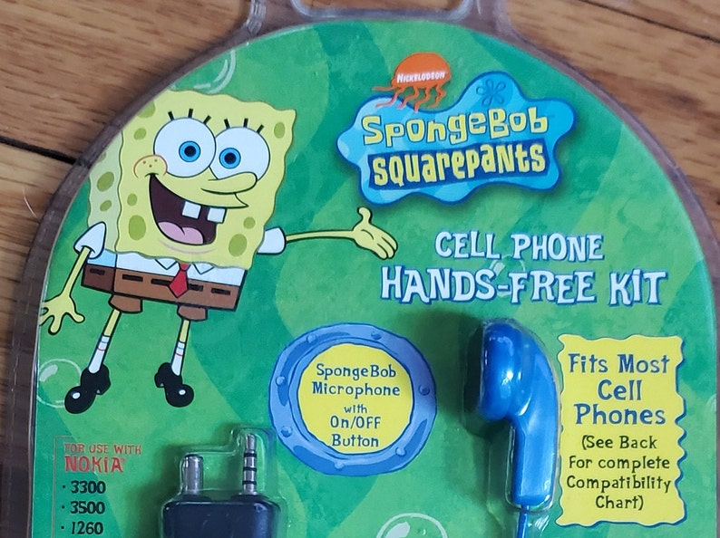 Spongebobcellphone Earbud Handsfreecellphone - Etsy