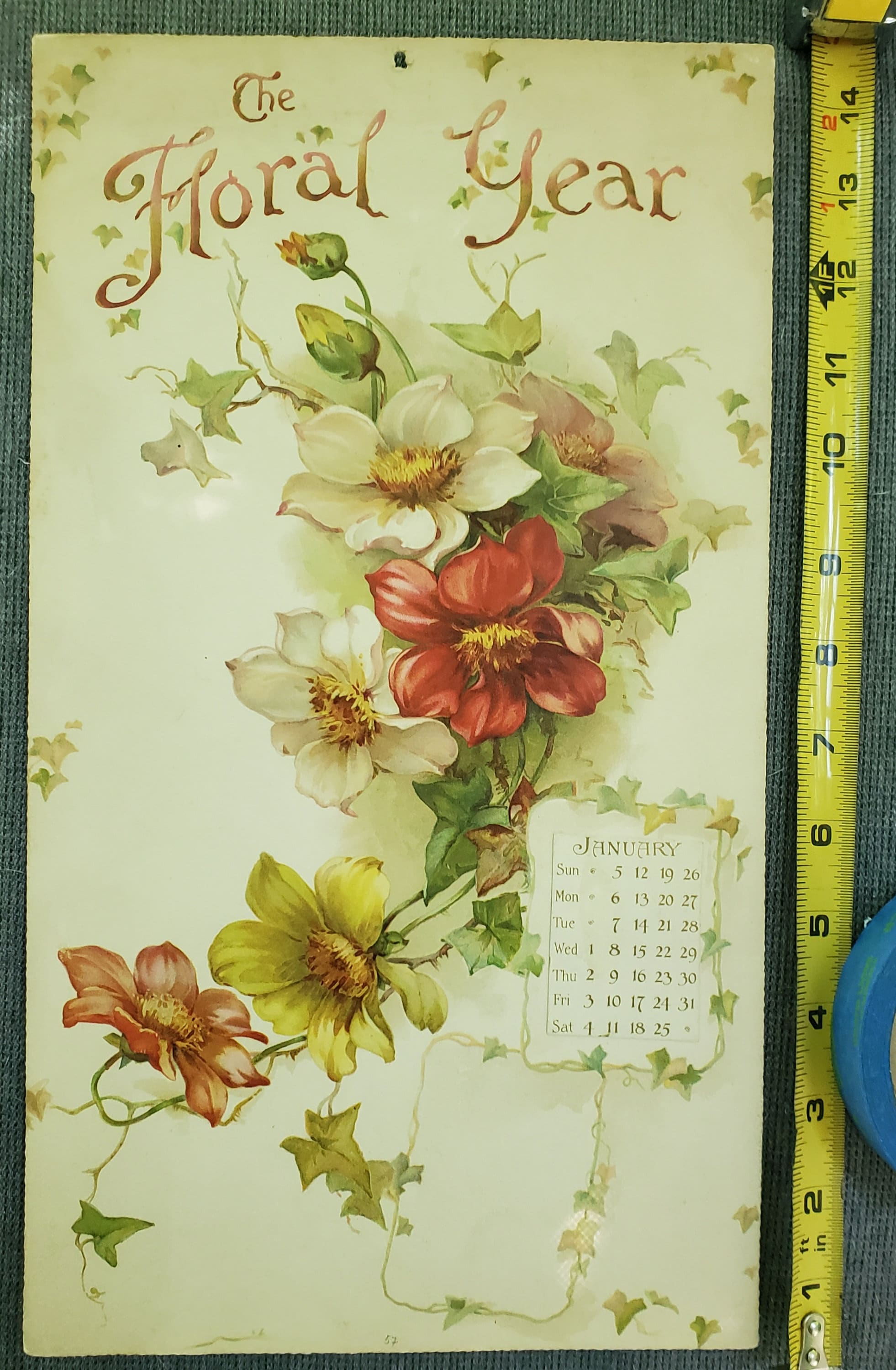 Six1898originalcalendar&poetry Thefloralyear Victoriancalendar - Etsy