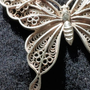 Sterlingsilverfiligreebutterflybrooch Butterflyjewelry ...