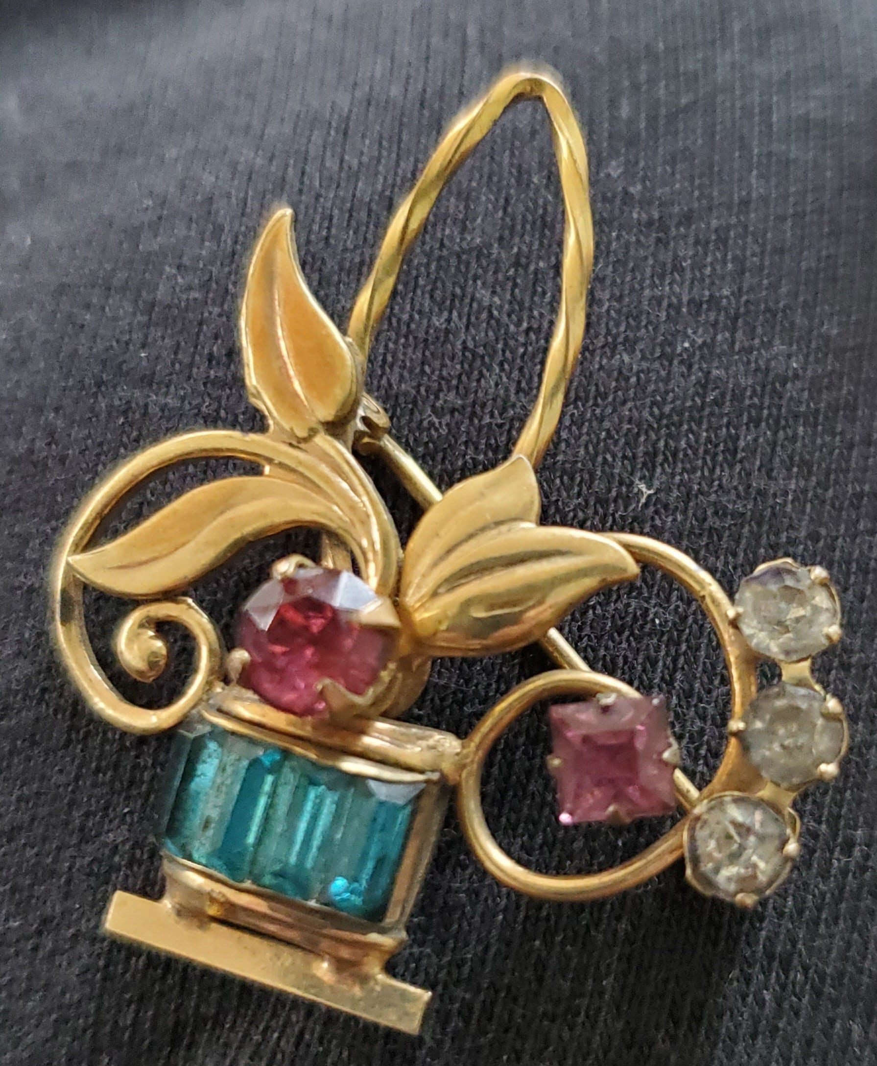 Harry Iskin 12kgoldfilledflower Basketbrooch - Etsy